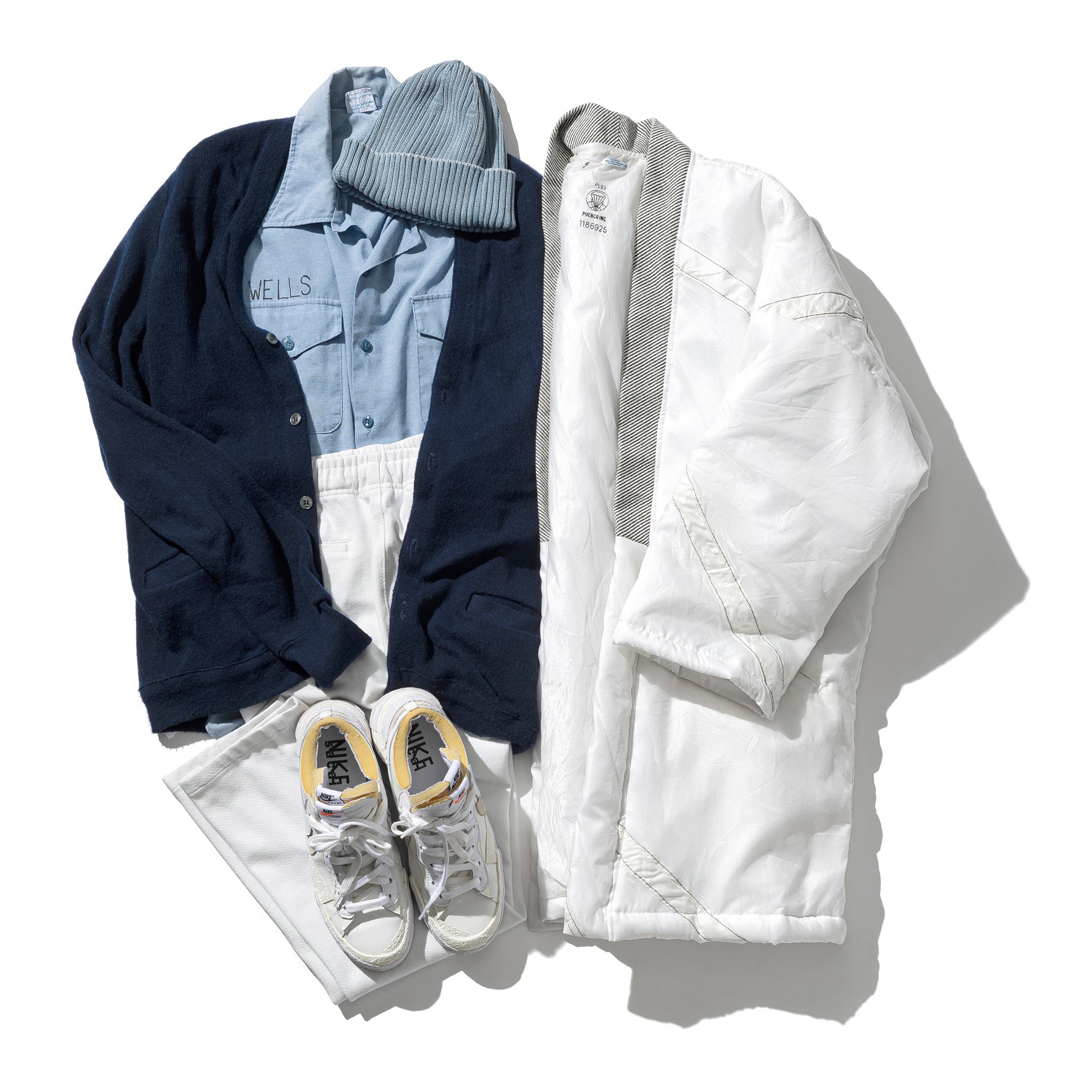 HANTEN JACKET: VINTAGE PARACHUTE / White – PUEBCO ONLINE STORE
